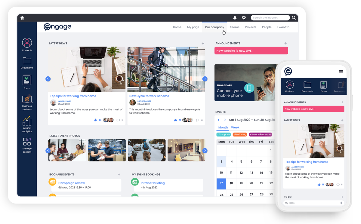 Engage: Mobile Intranet - Sorce intranet software solutions