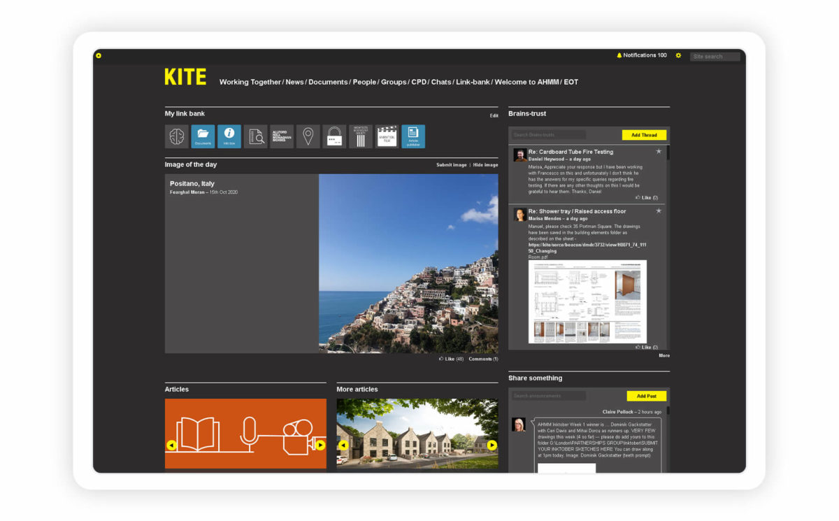 AHMM Intranet Case Study - Sorce intranet